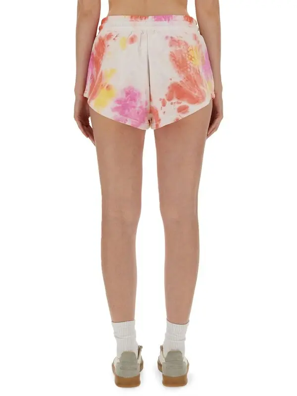 MSGM Tie-dye Bermuda Shorts With Embroidered Logo