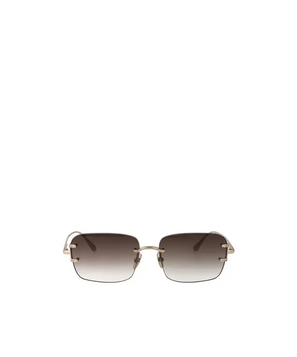 Linda Farrow Square Frame Sunglasses - Lightgold