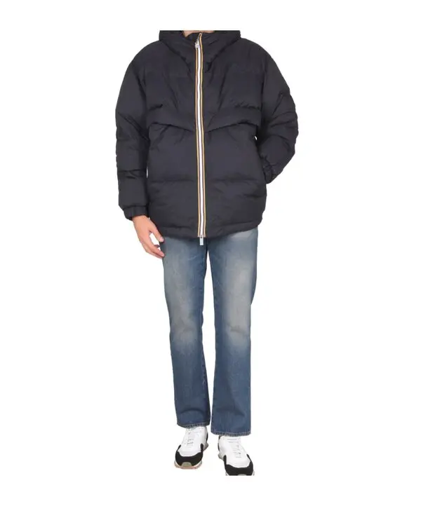 K-WAY Zipped Long Sleeve Padded Coat - Black
