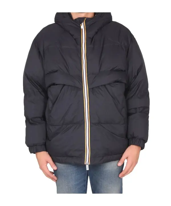 K-WAY Zipped Long Sleeve Padded Coat - Black