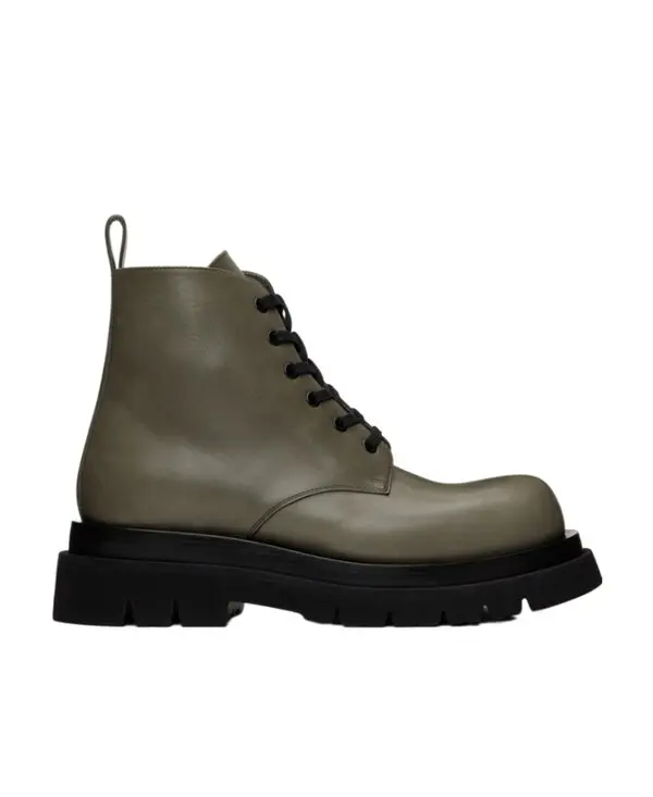 Bottega Veneta Lug Lace-up Ankle Boots - Black