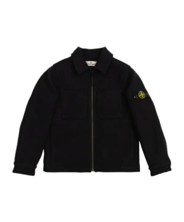 Stone Island Long Sleeve Lapel Jacket With Zip Closure