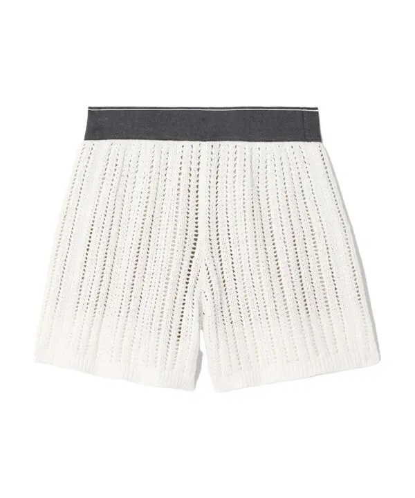 Brunello Cucinelli Openwork Knit Shorts