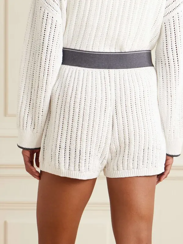 Brunello Cucinelli Openwork Knit Shorts