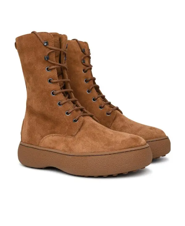TOD'S Wg Lace-up Ankle Boots - Brown