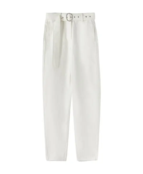JIL SANDER Logo Printed Wide-leg Pants - White