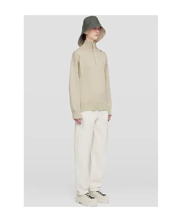 JIL SANDER Belted Wide-leg Pants - White