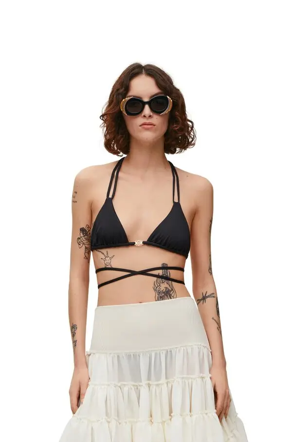 Loewe Technical Jersey Bikini Top With Anagram Trim