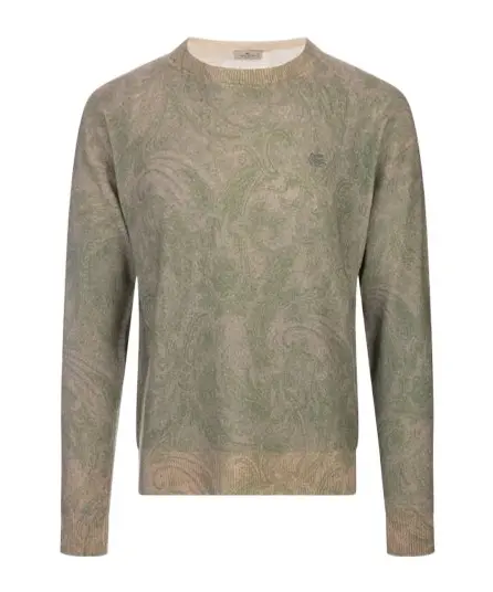 Etro Paisley Printed Crewneck Jumper - Gray