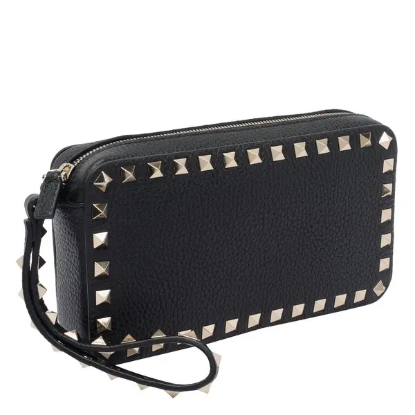 Valentino Garavani Rockstud Zip-up Clutch Bag