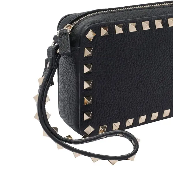 Valentino Garavani Rockstud Zip-up Clutch Bag