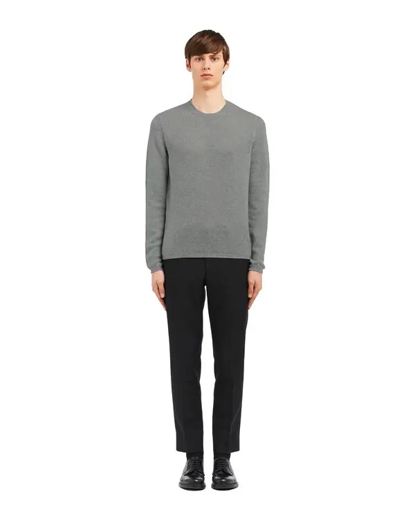 Prada Cashmere Crew Neck Sweater - Slate Grey