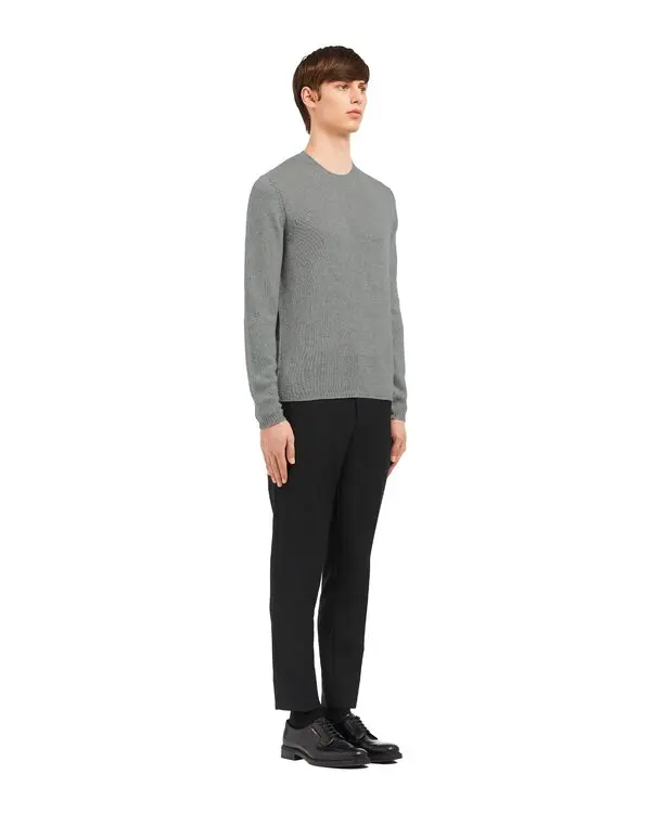 Prada Cashmere Crew Neck Sweater - Slate Grey