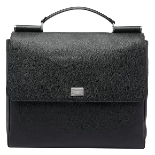 Dolce & Gabbana Sicily Leather Shoulder Bag - Black