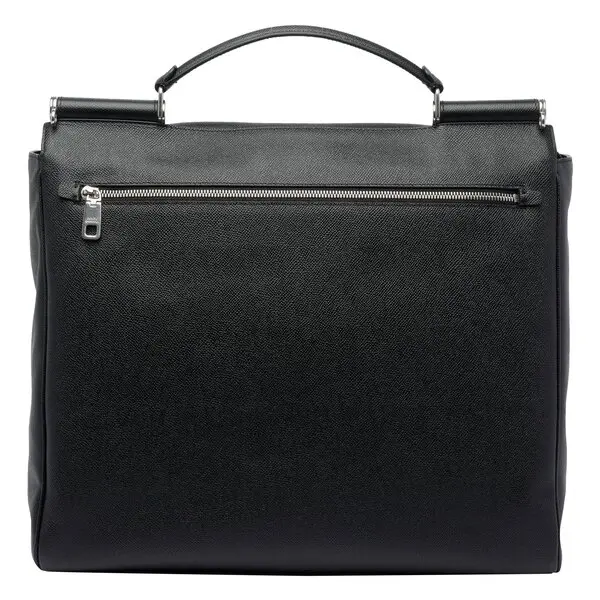 Dolce & Gabbana Sicily Logo Plaque Shoulder Bag - Black
