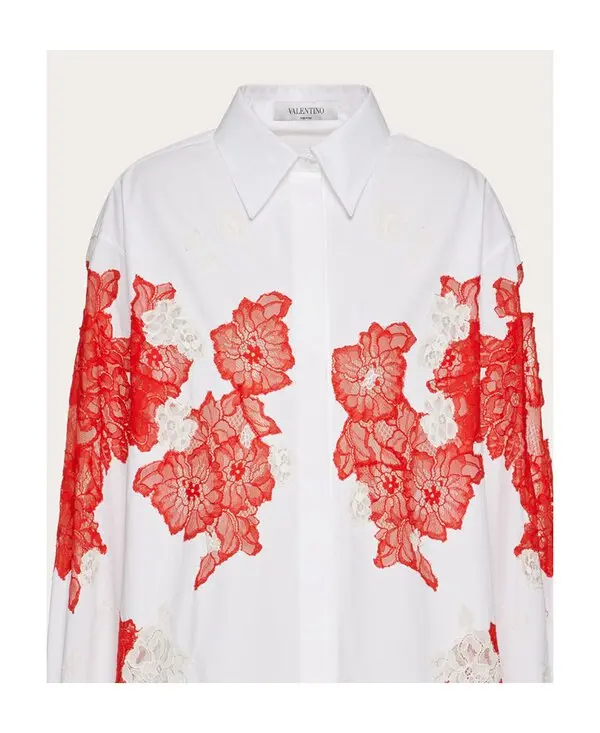 Valentino Garavani Floral Lace Insert Shirt