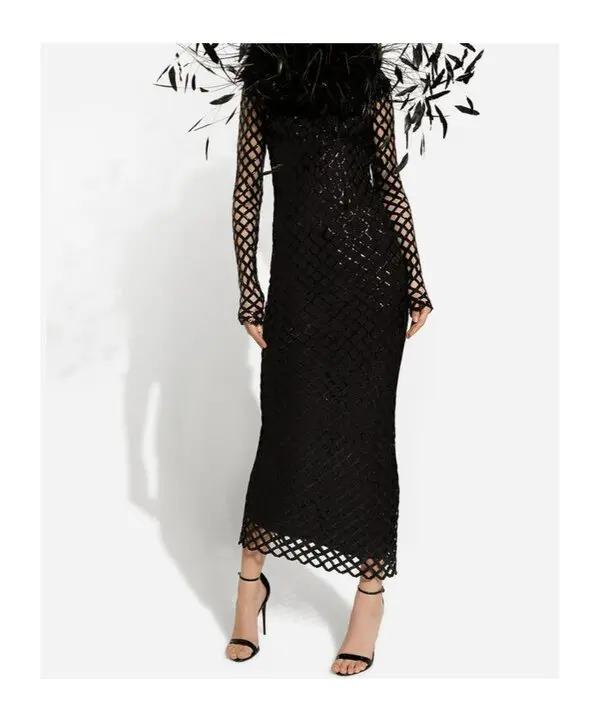 Dolce & Gabbana Sequin Embellished Mesh Gown