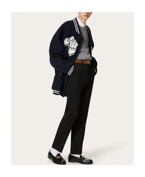 Valentino Garavani Slim Cut Tailored Trousers - Black