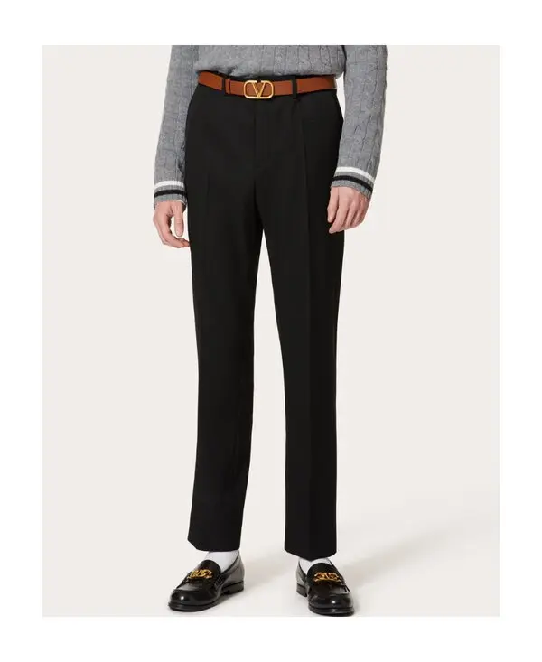 Valentino Garavani Slim Cut Tailored Trousers - Black