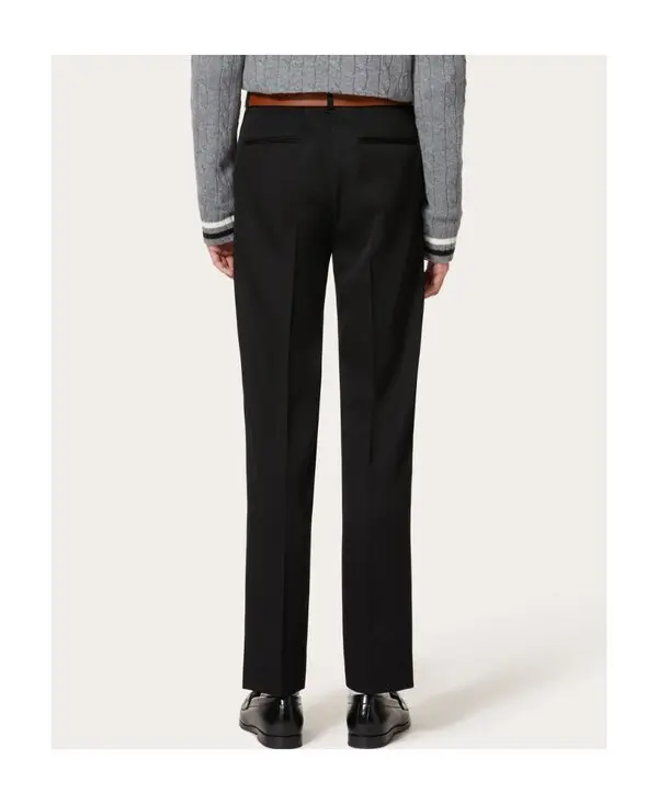 Valentino Garavani Slim Cut Tailored Trousers - Black