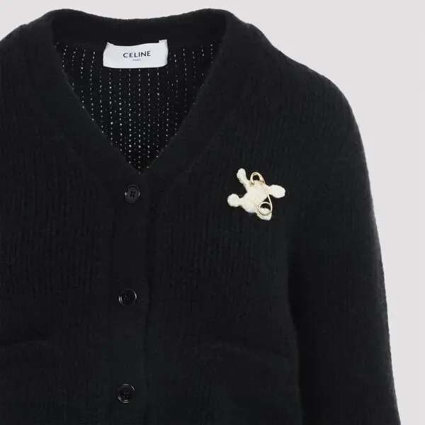 Celine Cardigan In Cashmere Silk - Black