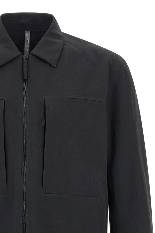 Veilance Arc" Zip Front Shirt Jacket - Black