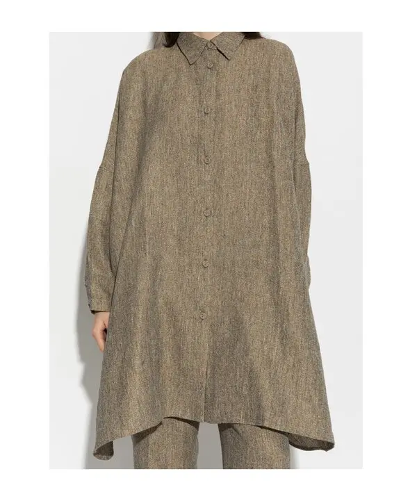 Officine Générale Eren Oversized Shirt - Brown