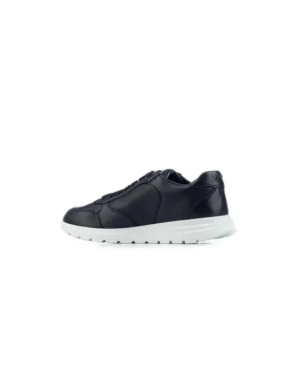 Prada Triangle Logo Lace-up Sneakers - Black