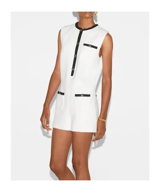 Gucci Sleeveless Jumpsuit With Interlocking G Buttons