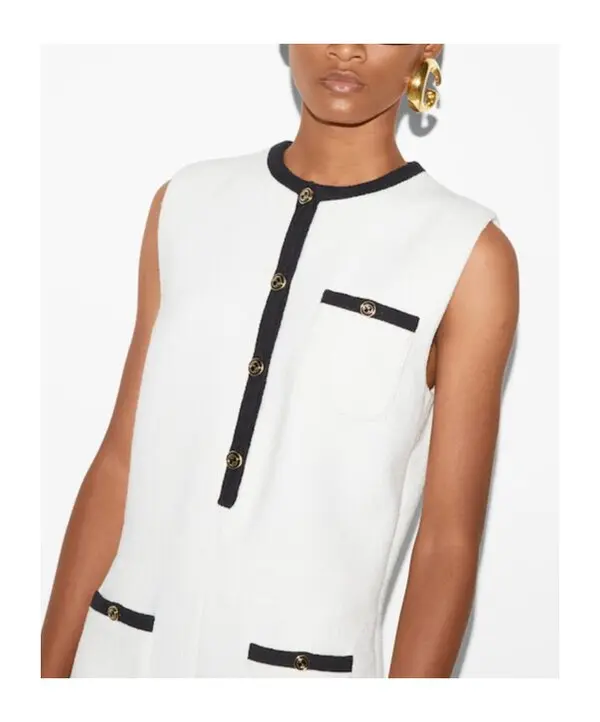 Gucci Sleeveless Jumpsuit With Interlocking G Buttons