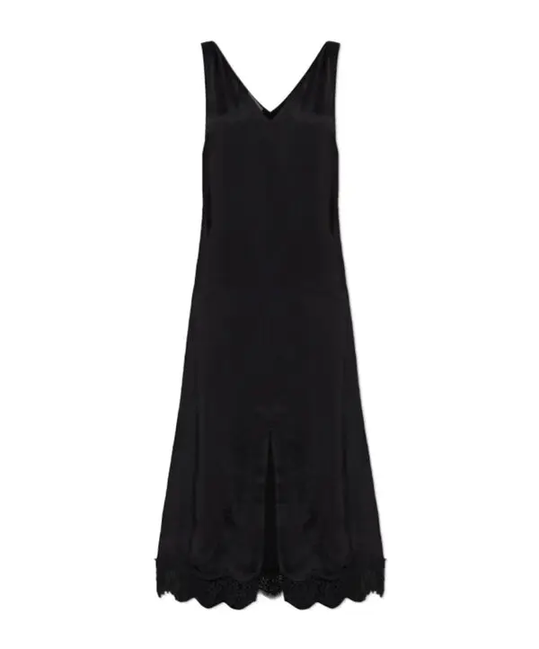 Officine Générale Liara V-neck Lace Dress - Black