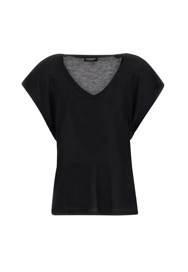 DONDUP Short Sleeve V-neck T-shirt