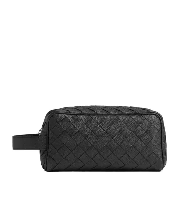 Bottega Veneta Intrecciato Travel Pouch - Black