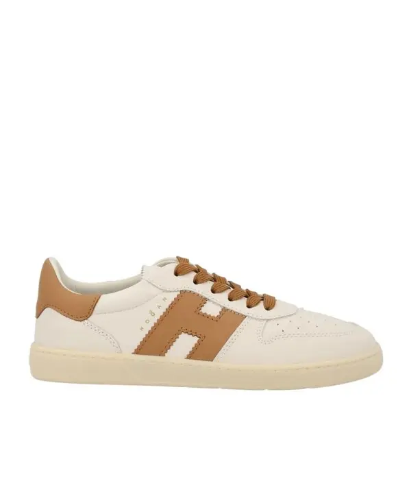 Hogan Logo Detailed Lace-up Sneakers - Nude