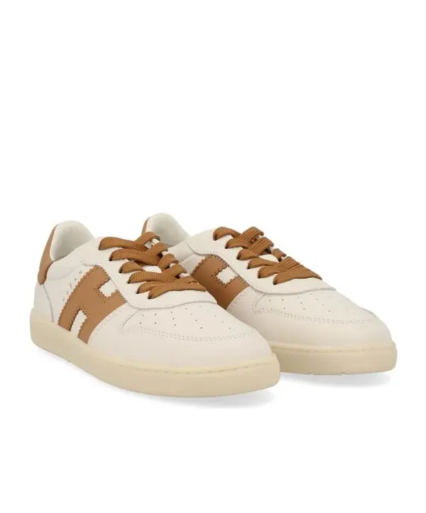 Hogan Logo Detailed Lace-up Sneakers - Nude
