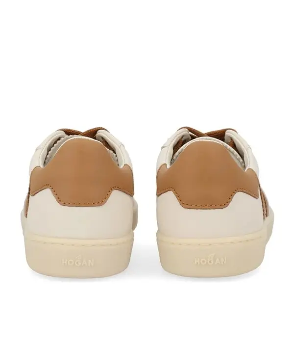 Hogan Logo Detailed Lace-up Sneakers - Nude