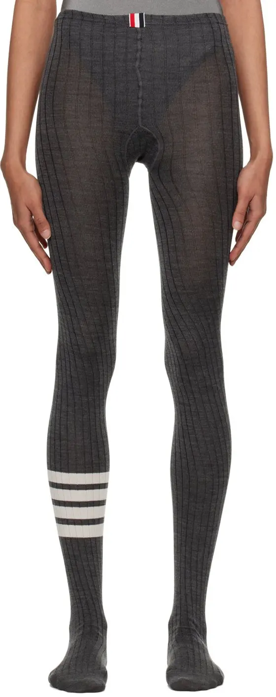 Thom Browne 4-bar Striped Ribbed Tights