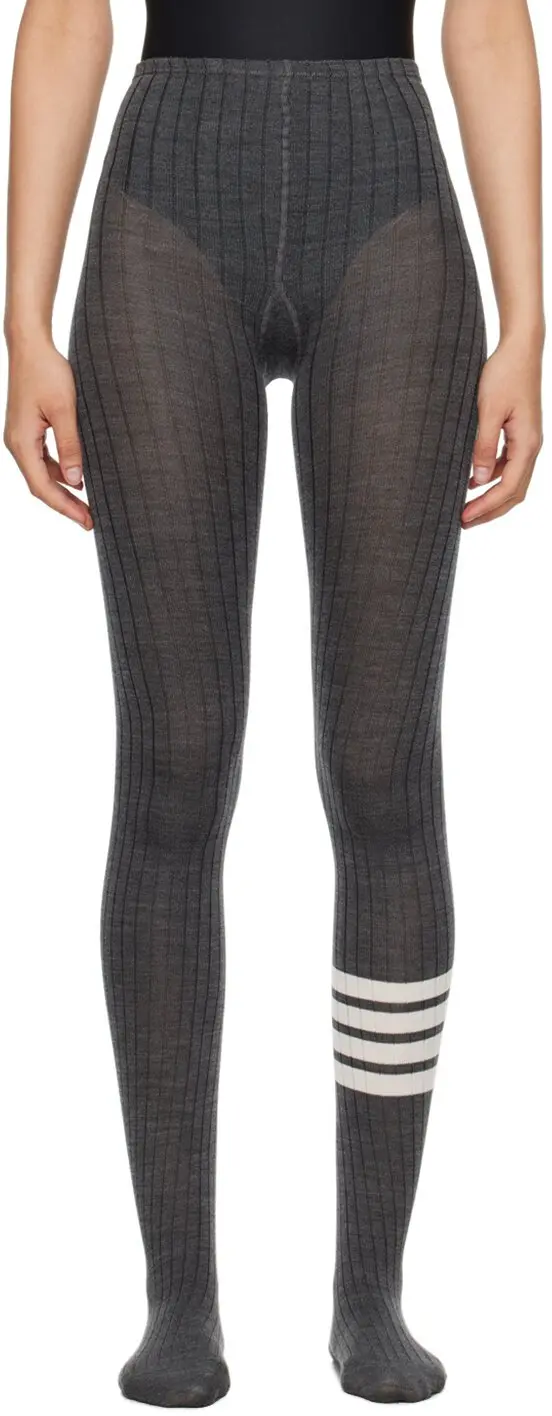 Thom Browne 4-bar Striped Ribbed Tights