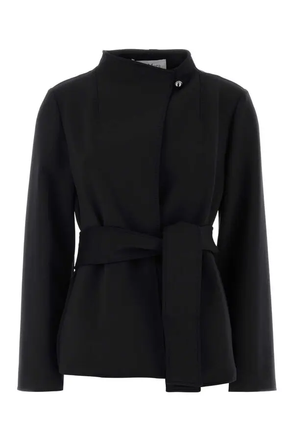 Max Mara Belted Jacket - Black