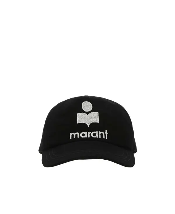 Isabel Marant Étoile Embroidered Logo Cotton Cap - Black