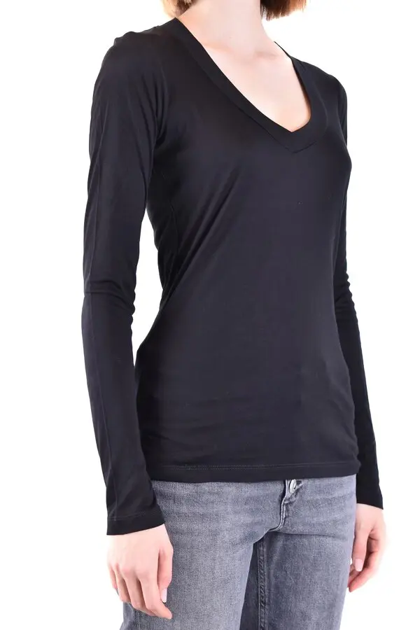 DONDUP Long Sleeve V-neck T-shirt - Black