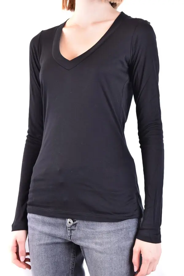 DONDUP Long Sleeve V-neck T-shirt - Black