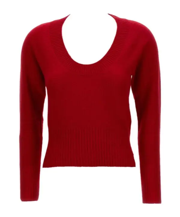 Simone Rocha Scoop Neck Cashmere Sweater - Red