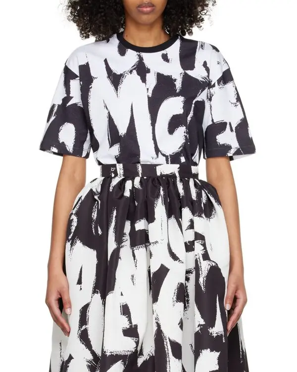 Alexander McQueen Graphic Print Oversized Crewneck T-shirt