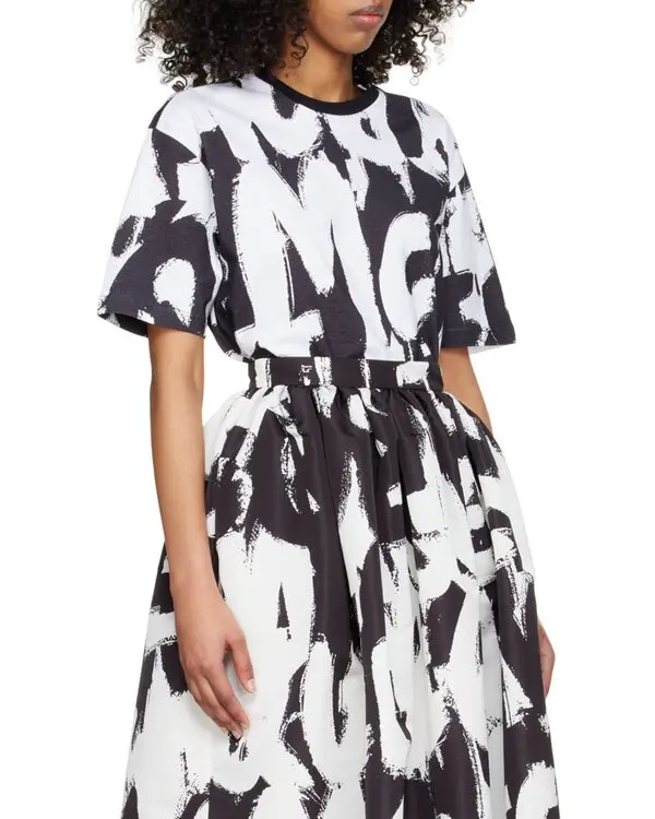 Alexander McQueen Graphic Print Oversized Crewneck T-shirt