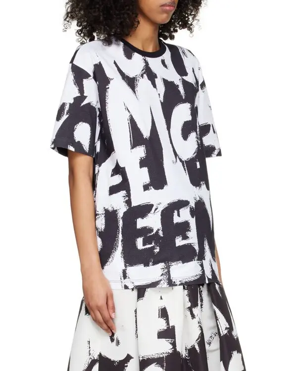Alexander McQueen Graphic Print Oversized Crewneck T-shirt