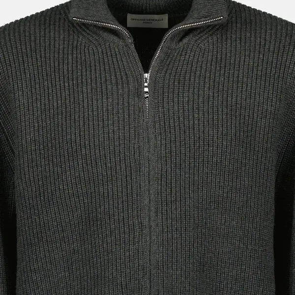 Officine Générale Finley Zip Knitted Jacket