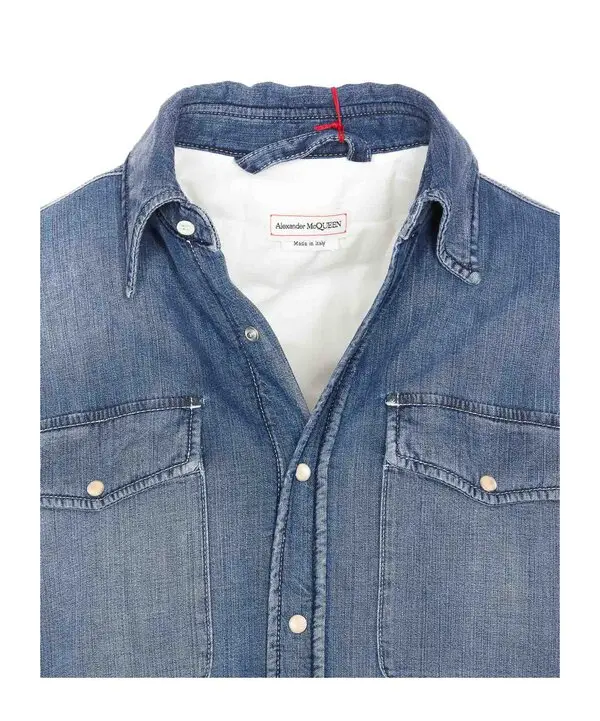 Alexander McQueen Long Sleeved Denim Shirt