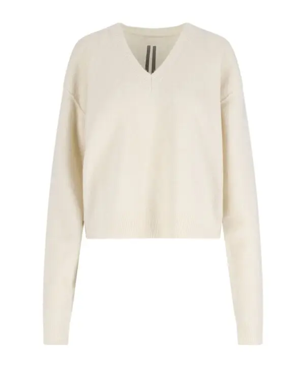 Rick Owens V-neck Pullover - White