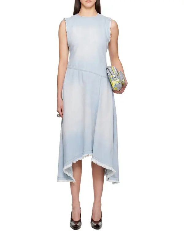 Acne Studios Sleeveless Asymmetric Hem Dress - White